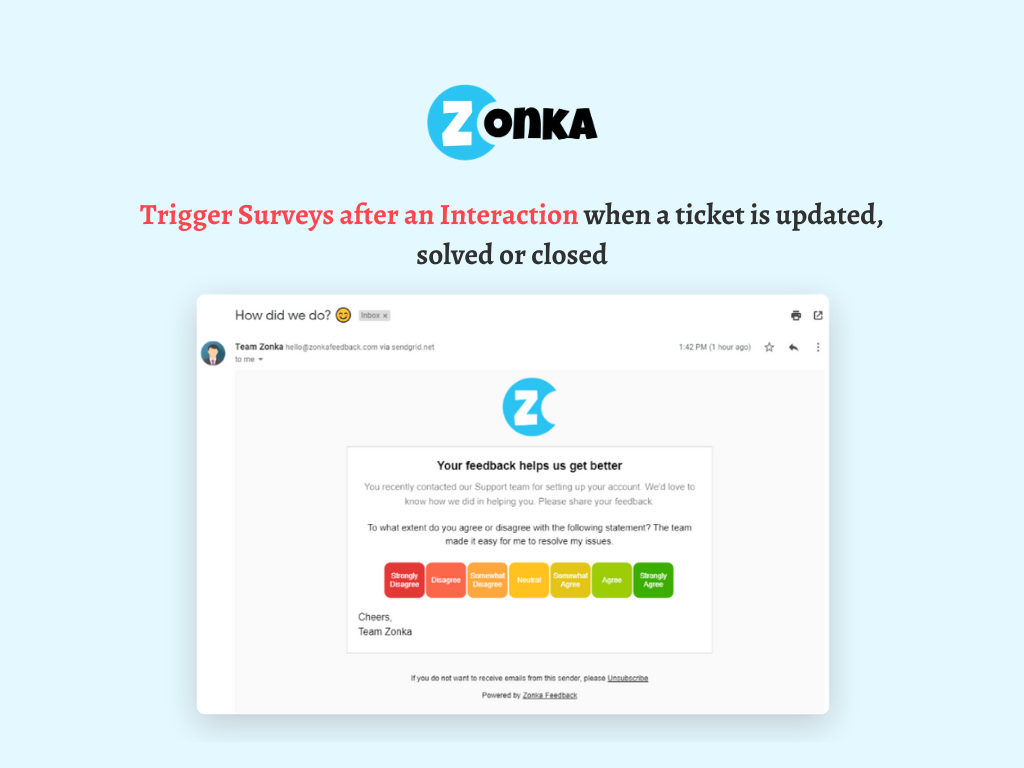 Zonka Feedback App Integration with Zendesk Support